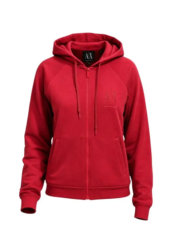 Armani Exchange Zipper Sweatshirt - Red