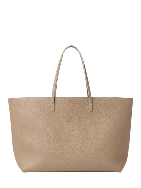 Fendi Medium Roll Cuoio Romano Leather Shopper - Dove Grey