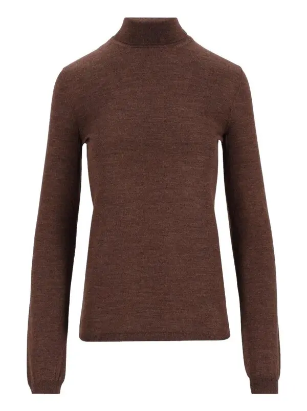 MAISON MARGIELA High-neck Long-sleeve Top - Brown