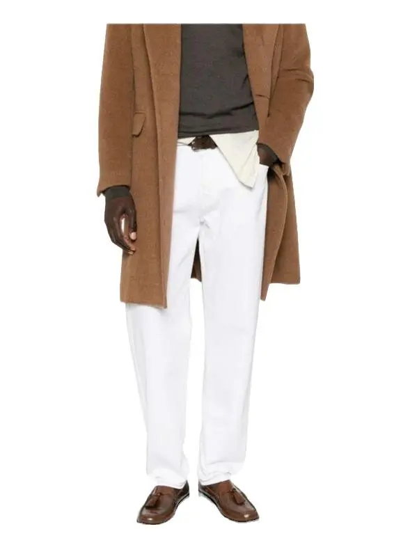 Canali Straight-leg Casual Pants With Pockets - White
