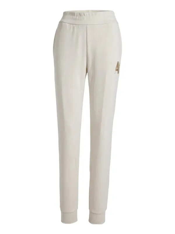 Armani Exchange Sequined Logo Jogger Pants - White