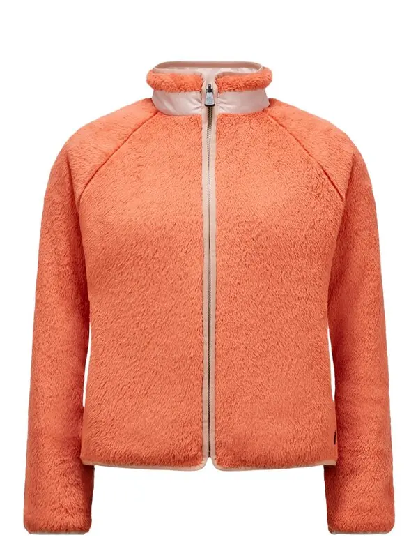 Moncler Fleece High-neck Reversible Jacket - Red