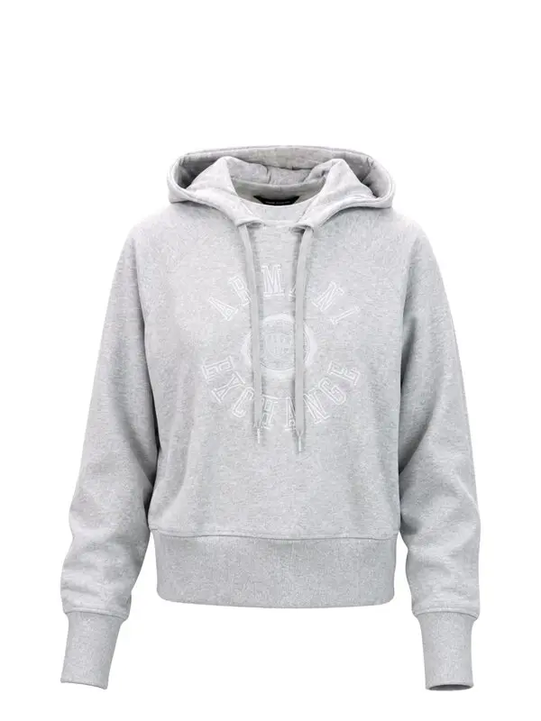 Armani Exchange Long-sleeved Hooded Sweatshirt With Embroidered Logo - No