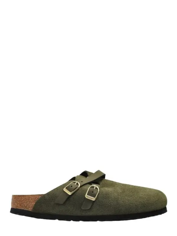 BIRKENSTOCK Suede Buckled Sandals - Thyme