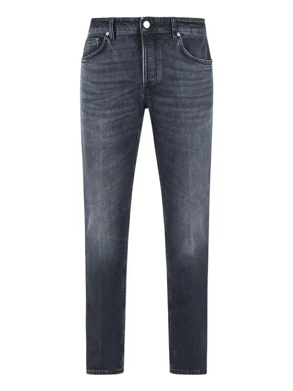 PTO5 Belt-loop Straight-leg Jeans - Black