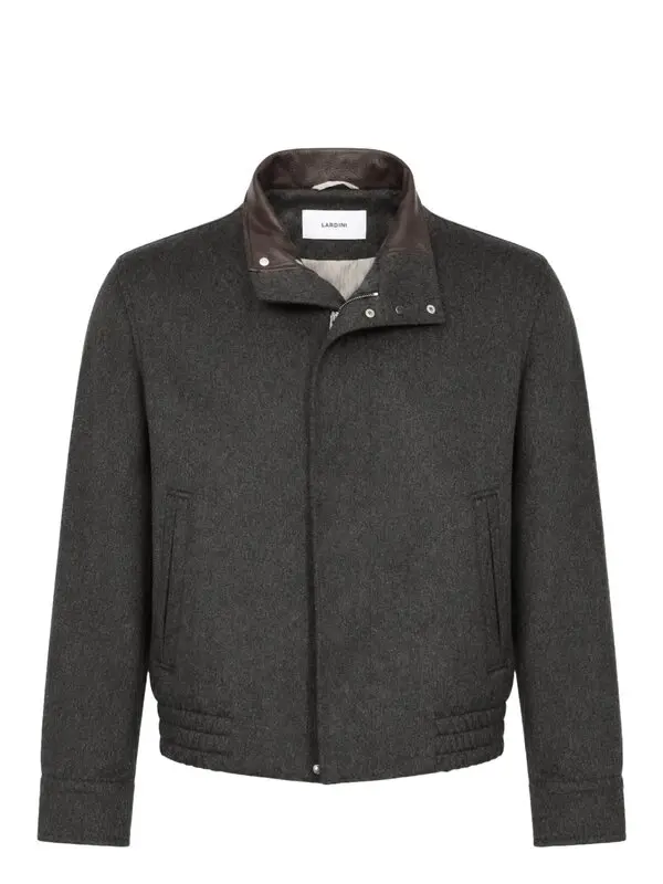 LARDINI Stand-collar Bomber Jacket - Grey