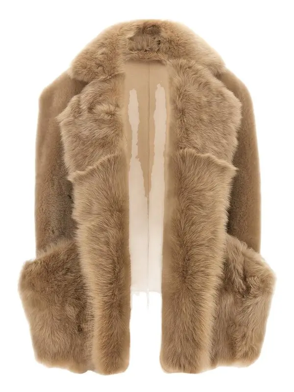BLANCHA Toscana Shearling Vest - Beige
