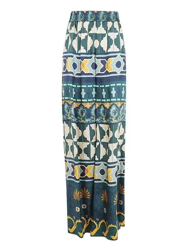 La DoubleJ Geometrical Casual Pants - Blue