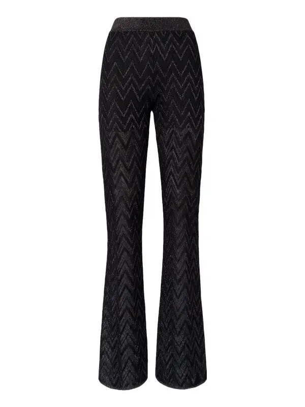 Missoni Zigzag Wide-leg Trousers - Black