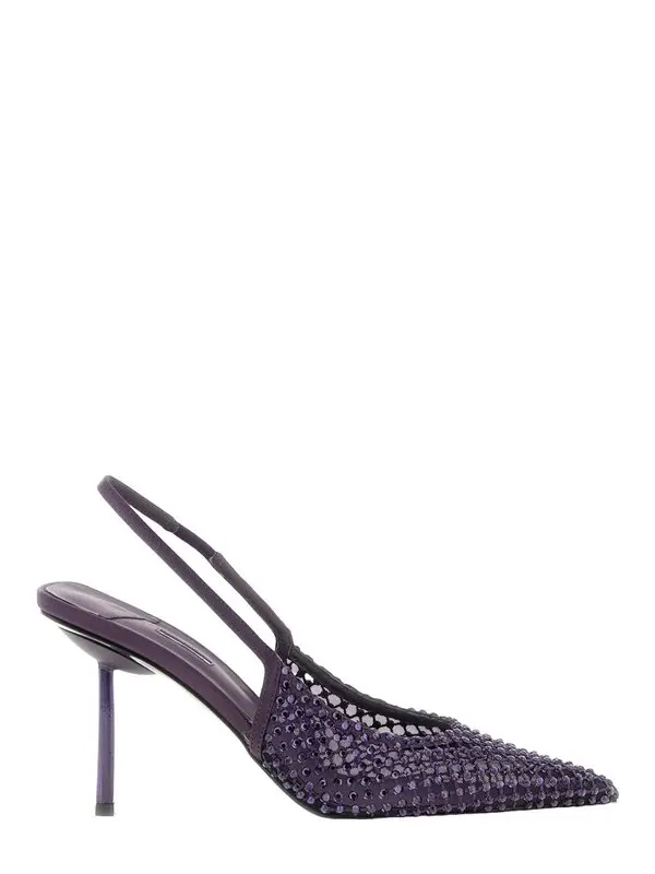 LE SILLA Gilda Slingback Pointed Toe Stiletto Heel - Purple