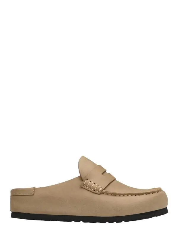 BIRKENSTOCK Naples Wrapped Natural Leather Oiled Moccasin Clogs - Tabacco Brown