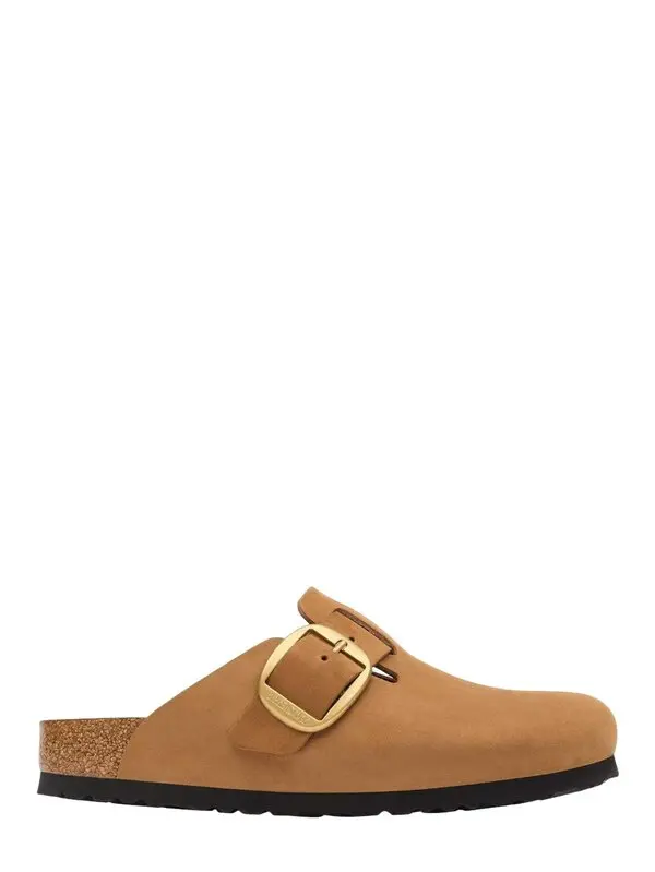 BIRKENSTOCK Boston Big Buckle Leather Clogs - Mink Tonal