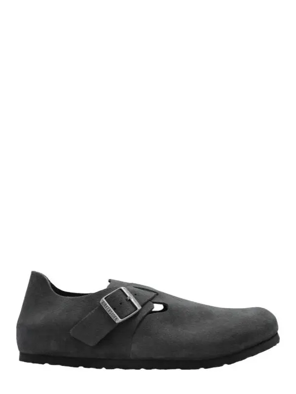 BIRKENSTOCK Flat Business-casual Shoes With Metal Buckle - Charcoal