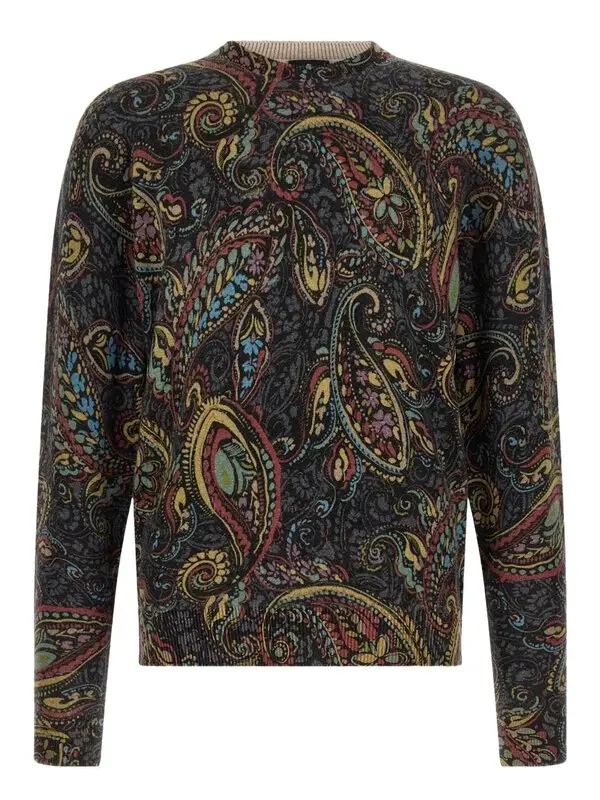 Etro Paisley Motif Crew Neck Sweater - Multi-color