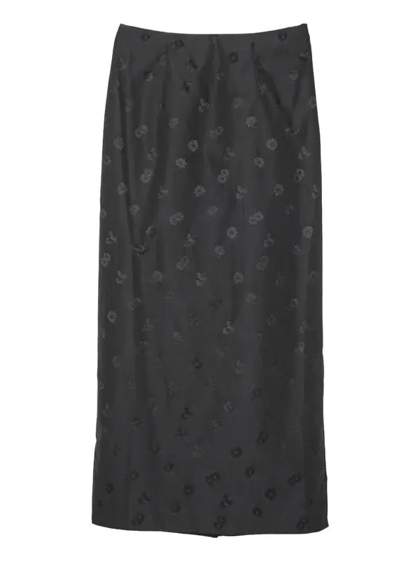 Cecilie Bahnsen Cbumina Floral Maxi Skirt - Black