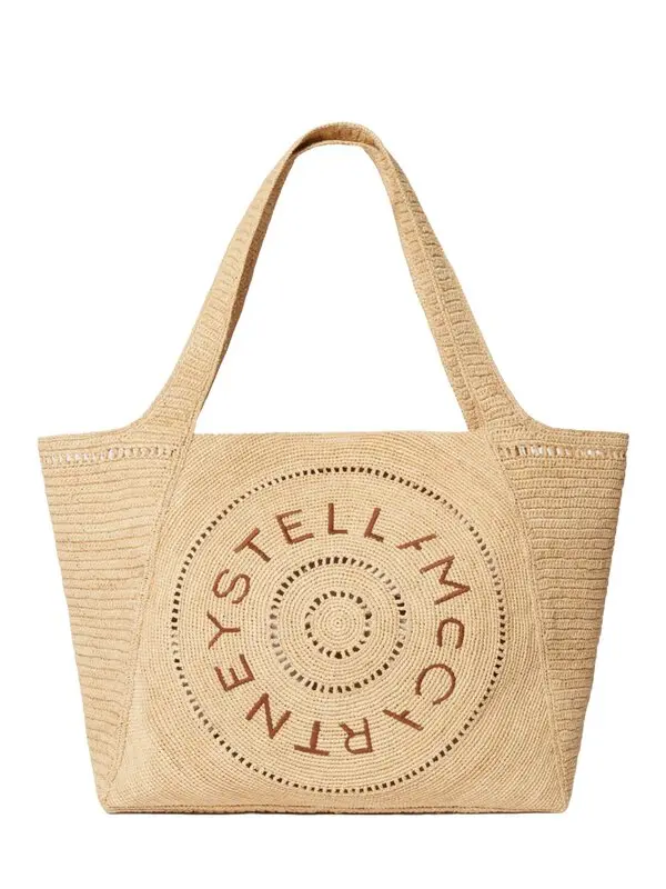 Stella McCartney Woven Raffia Tote Bag - Natural
