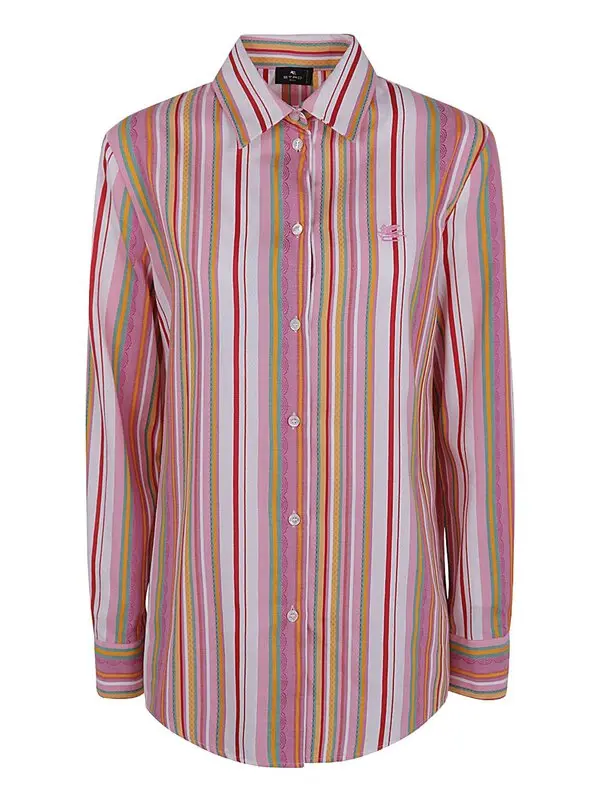 Etro Striped Button-up Shirt - Pink