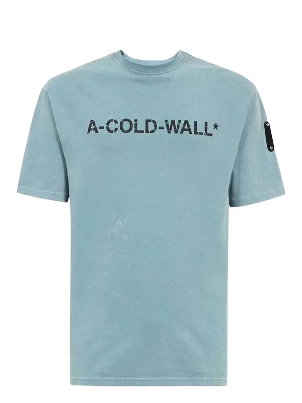 A-COLD-WALL* Overdye Logo-print T-shirt - Blue