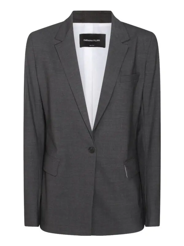 Fabiana Filippi Long Sleeved Suit Coat - Black