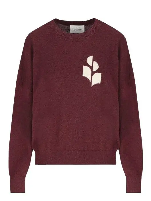 Isabel Marant Étoile Logo Embroidered Balloon Sleeve Jumper - Red