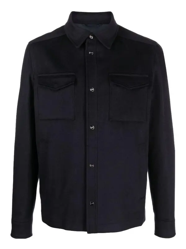 Herno Buttoned Shirt Jacket - Black