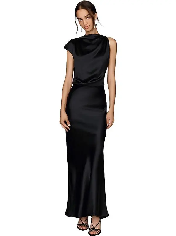 MARE MARE Cowl Neck Maxi Dress - Black