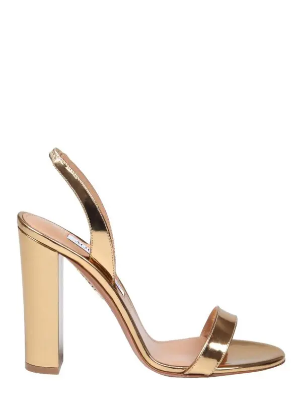 AQUAZZURA Open Toe Heeled Sandals - Nude