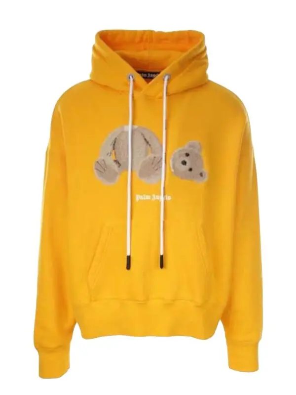 Palm Angels Teddy Bear Patch Hoodie - Yellow