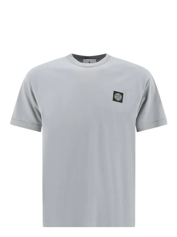Stone Island Compass Patch Crewneck T-shirt - Gray