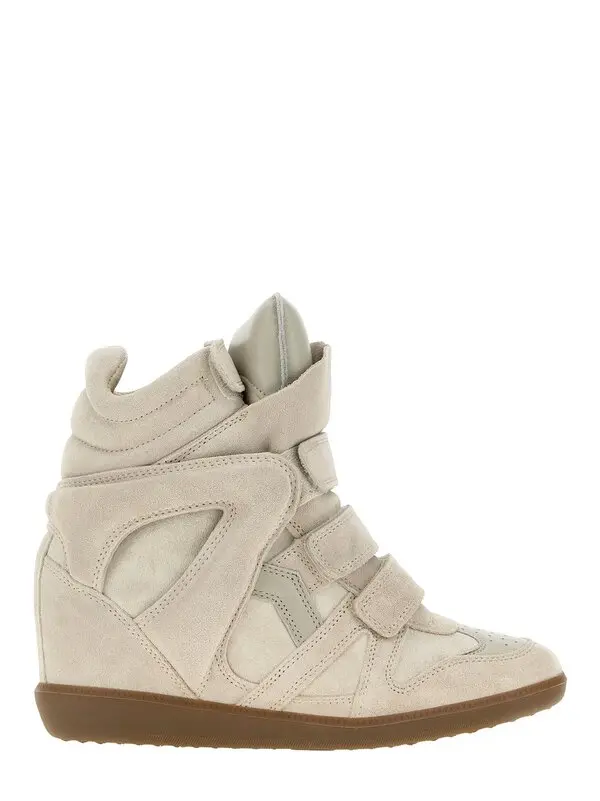 Isabel Marant Étoile Suede Wedge Sneakers - Light Brown