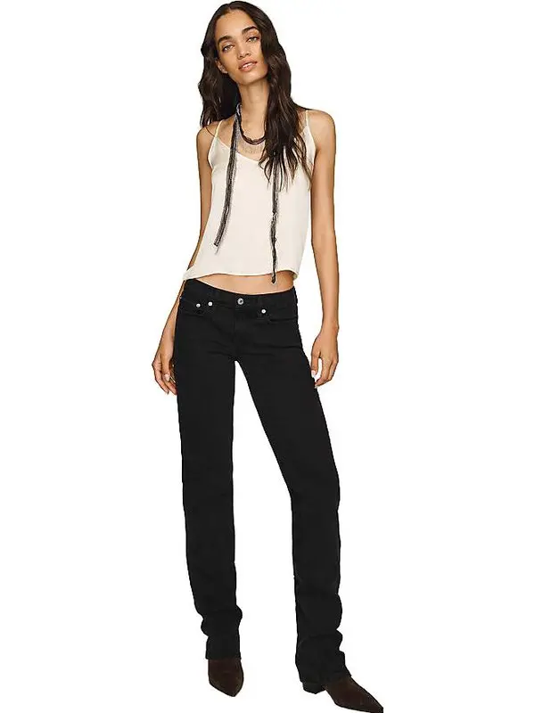 RE/DONE Lean Low-rise Straight-leg Jeans - Midnight Drive