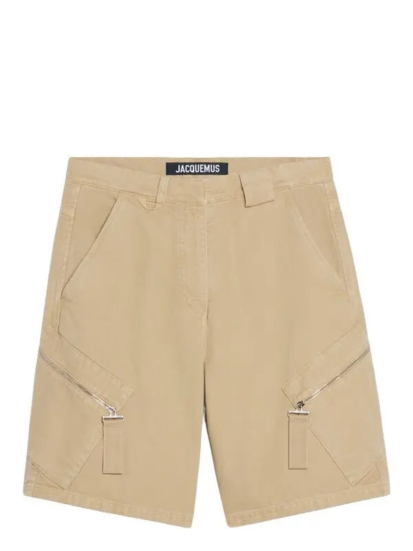 Jacquemus Zipped Cargo Shorts - Nude