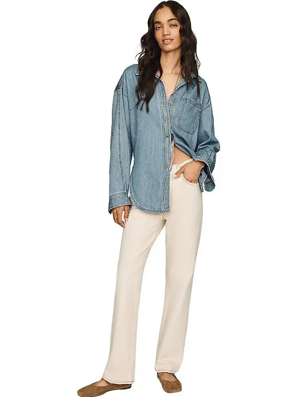 Anthropologie Agolde Lana Mid-rise Slim Straight-leg Jeans - Arena