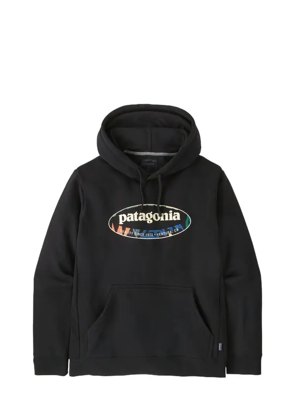 Patagonia Oval Logo Hoodie - Black