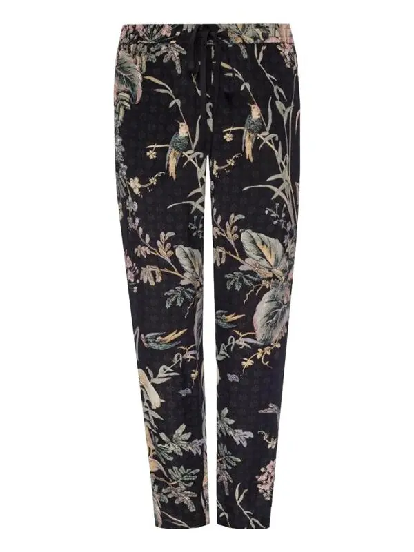 Red Valentino Printed Casual Pants - Black