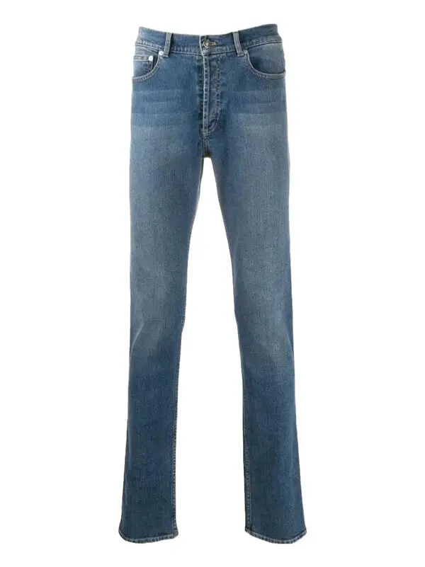 Givenchy Logo Stamp Slim-fit Jeans - Medium Blue