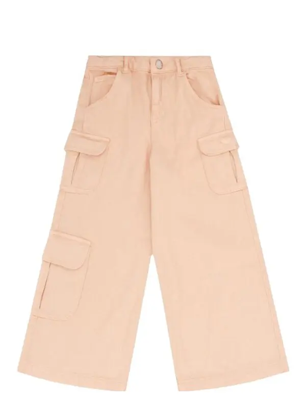 Emporio Armani Cargo Pants With Branded Logo Detail - Beige