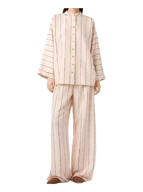 Loro Piana Jade Striped Shirt - Nude