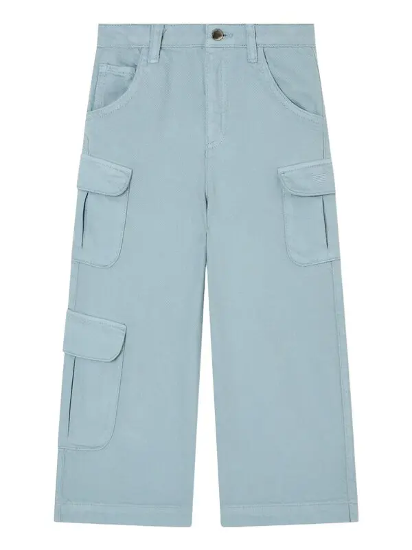 Emporio Armani Cargo Pockets Trousers - Light Blue