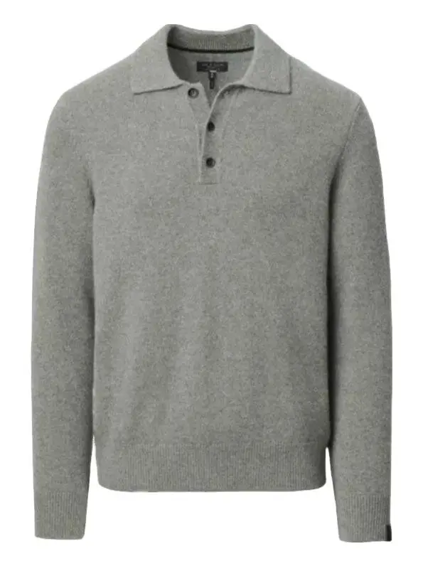 Rag & Bone Declan Cashmere Polo Sweater - Army