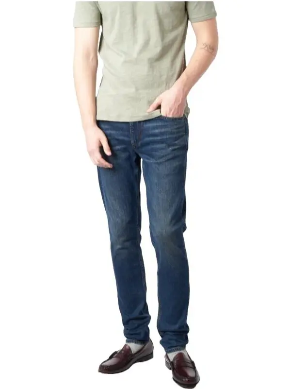 Rag & Bone Slim Fit Jeans With Classic Logo Shank - Blue