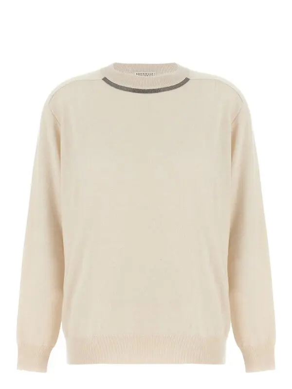 Brunello Cucinelli Crewneck Knitted Jumper - Bone-white