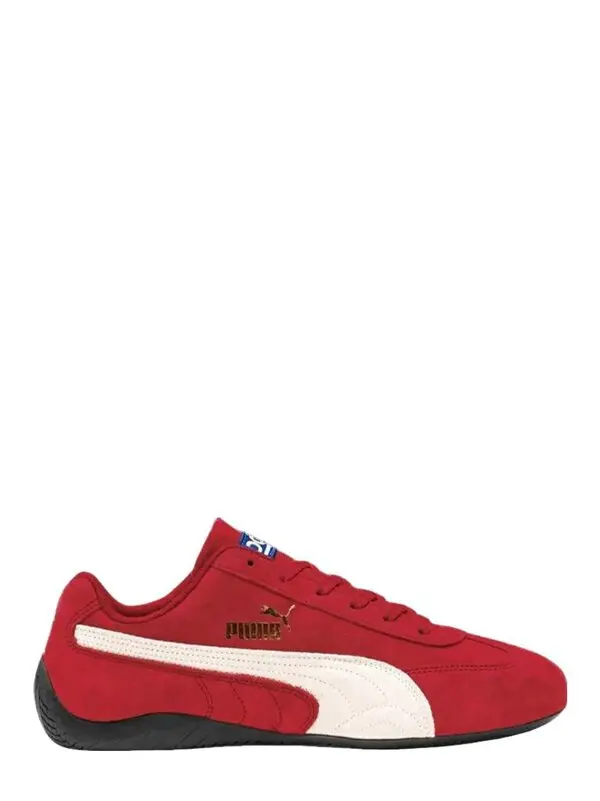 PUMA Logo Printed Lace-up Sneakers - Red
