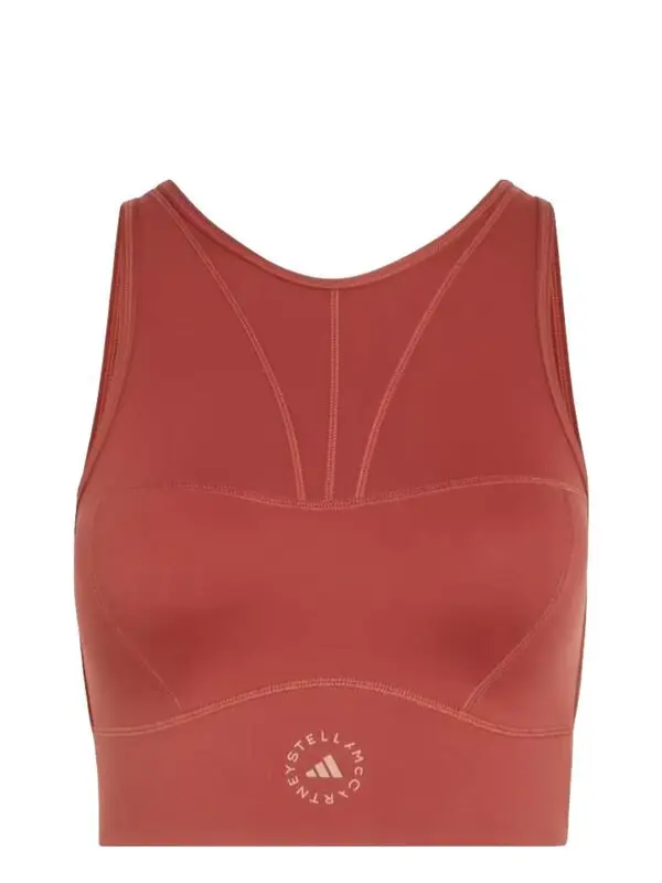 Adidas By Stella McCartney Training Cropped Top With Open Back - Red