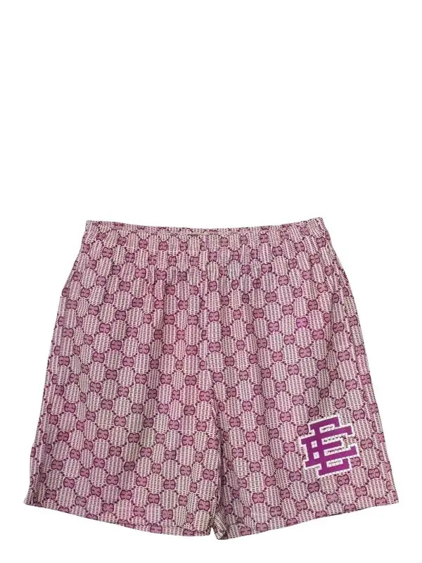 ERIC EMANUEL Geometric Logo Print Shorts - Purple
