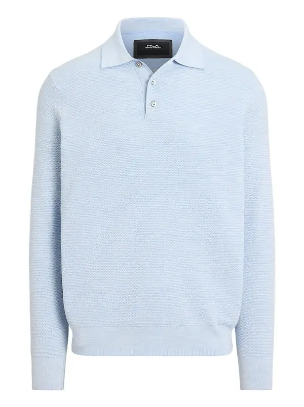 Ralph Lauren Striped Performance Polo-collar Sweater - Blue Combo