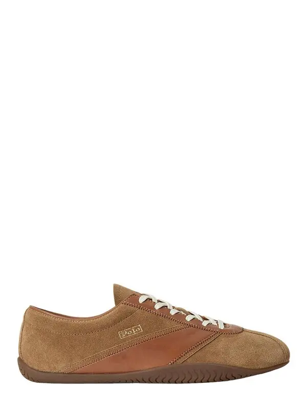 Ralph Lauren Racer Vector Suede Sneakers - Desert Tan