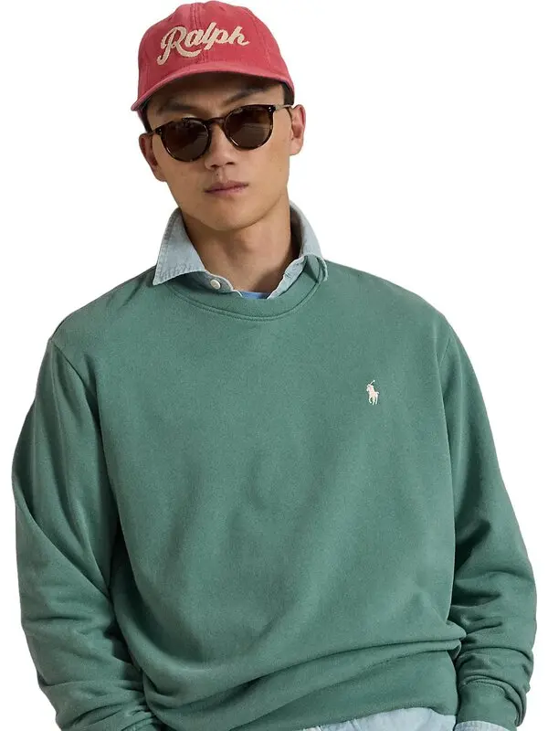 Ralph Lauren Loopback Cotton Crewneck Sweatshirt - Greenscape