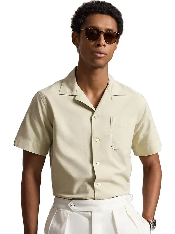 Ralph Lauren Classic Fit Garment-dyed Oxford Shirt - Classic Stone