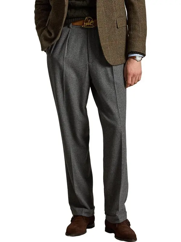 Ralph Lauren Suffield Relaxed Fit Flannel Pant - Medium Grey